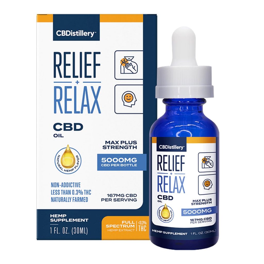 CBDistillery 5000 mg CBD oil, Full Spectrum, 1oz - CBD.market
