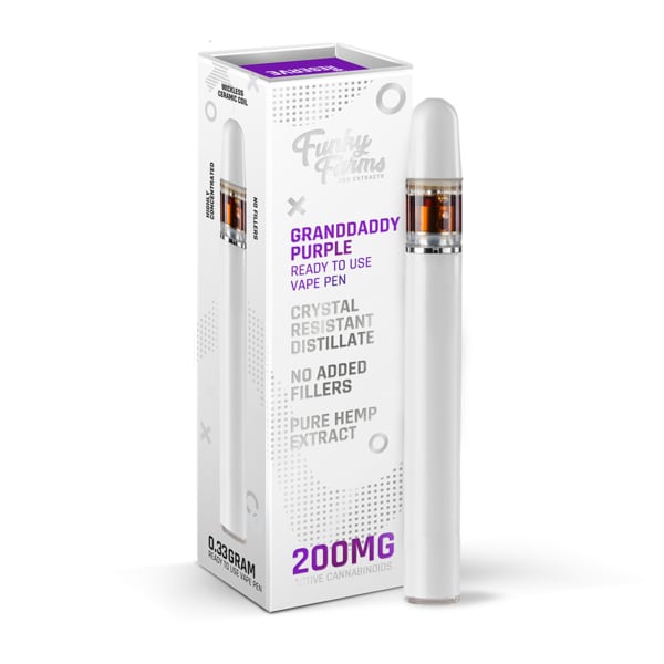 Funky Farms, CBD Vape Pen, Granddaddy Purple, Full Spectrum, 200mg of ... Funky Farms, CBD Vape Pen, Granddaddy Purple, Full Spectrum, 200mg of ...