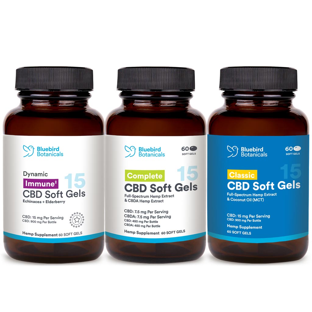 Bluebird Botanicals CBD Capsules | CBD Oil Softgels & Pills | CBD.market