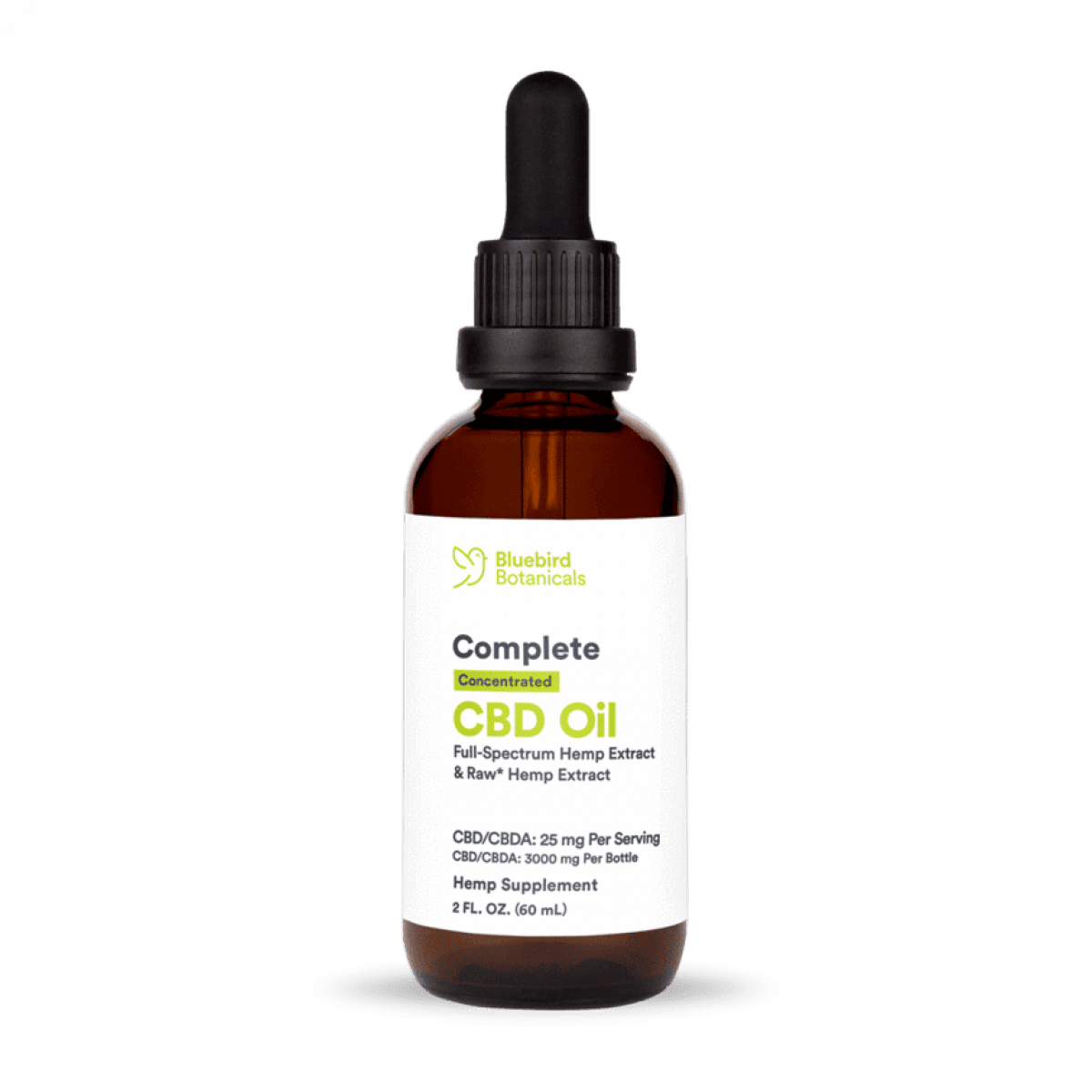 Bluebird Botanicals, Extra Strength Complete CBD + CBDA Oil, Full ...