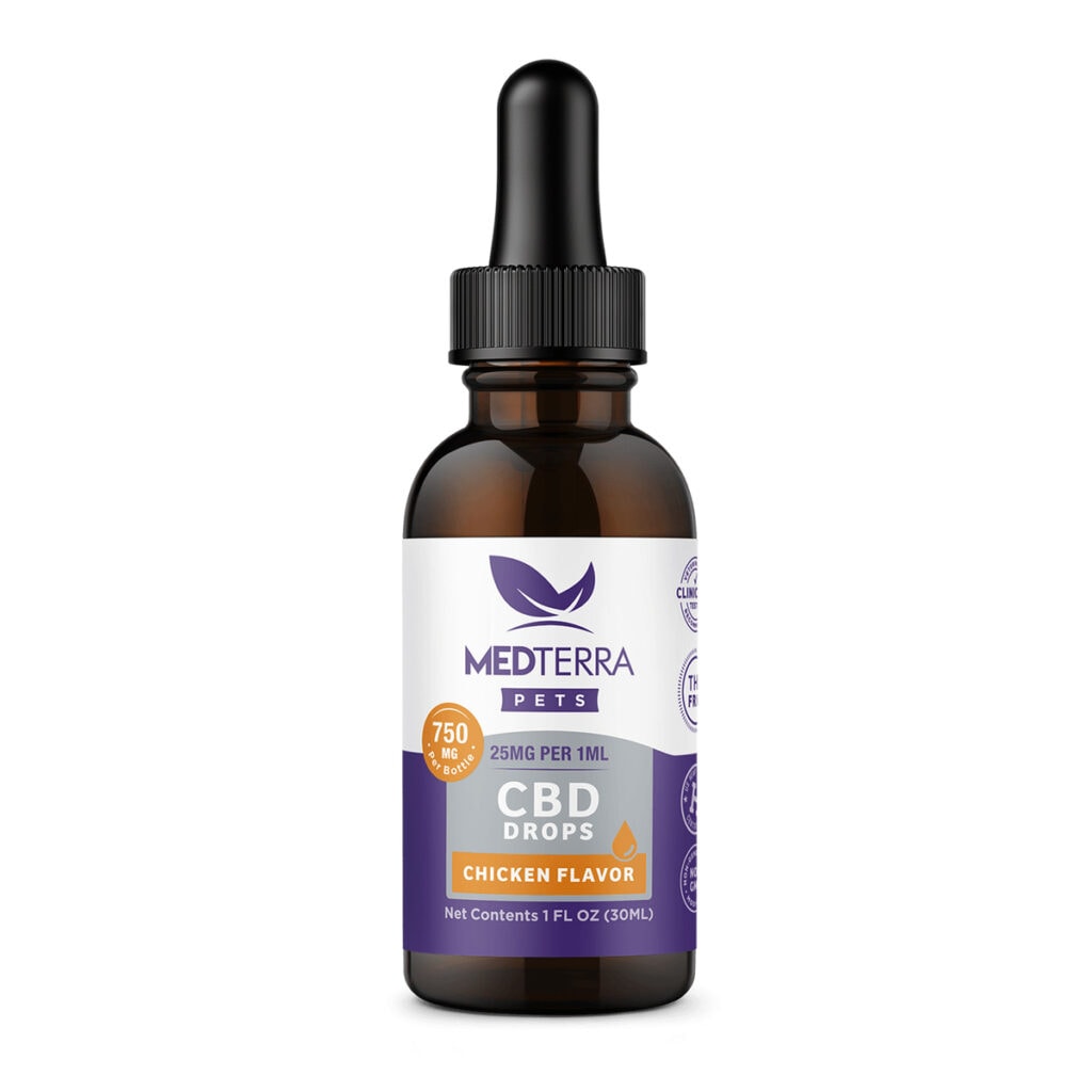 Medterra, CBD Drops for Dogs + Cats, Isolate THC-Free, Chicken, 1fl oz ...