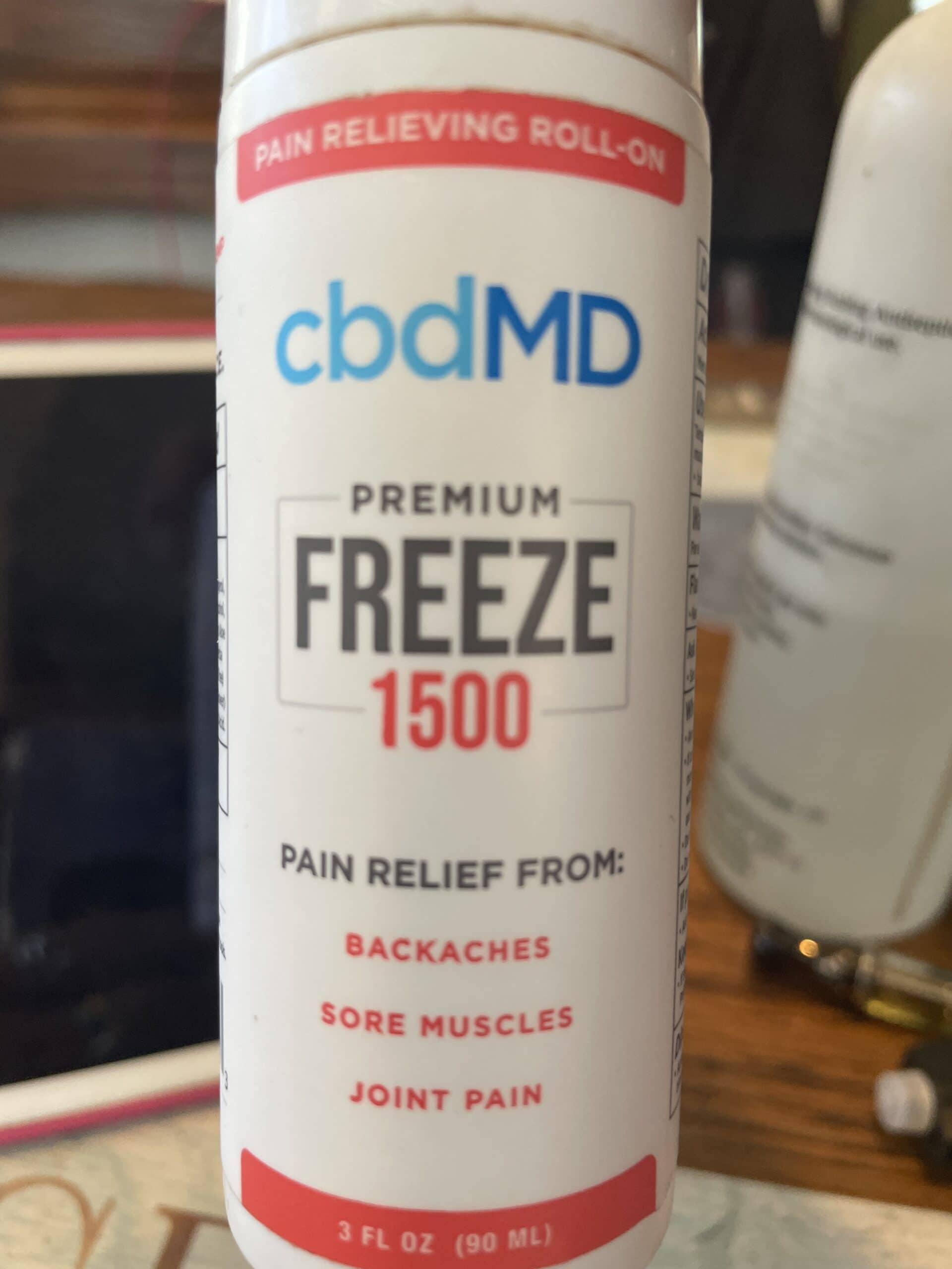 cbdMD, CBD Freeze Roller Gel, Broad Spectrum THC-Free, 3fl oz, 3000mg ...