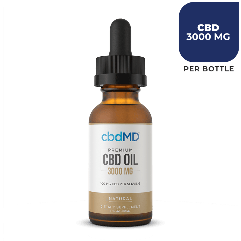 cbdMD, CBD Oil Tincture, Broad Spectrum THC-Free, Natural Flavor, 1oz ...