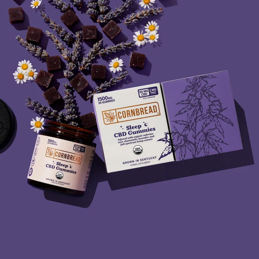 Cornbread Hemp, CBD Sleep Gummies, Full Spectrum, 30ct, 60mg THC ...