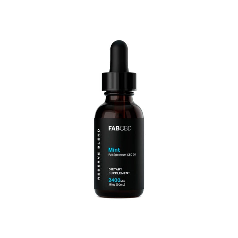 Fab CBD, CBD Oil, Mint, Full Spectrum, 1fl oz, 2400mg CBD - CBD.market