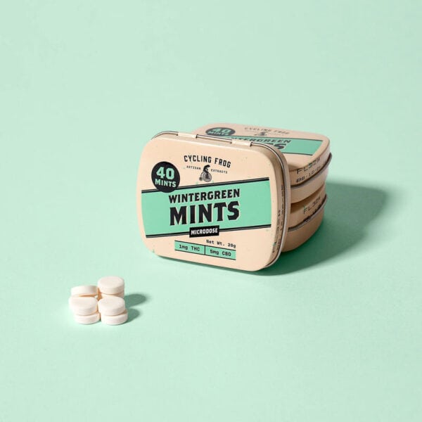 Cycling Frog, THC + CBD Mints, Wintergreen, Full Spectrum, 40ct, 40mg ...