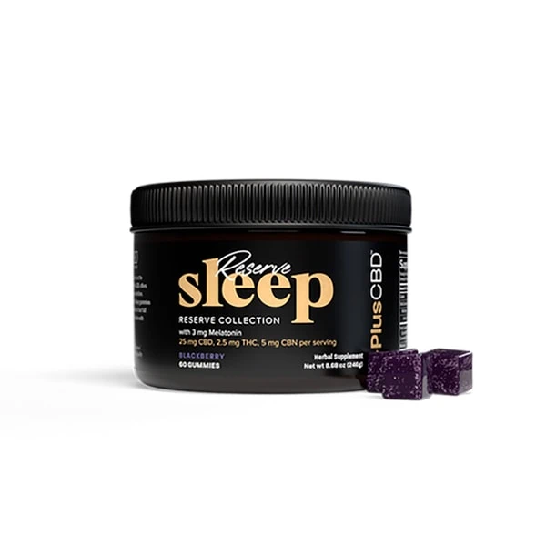 PlusCBD, Reserve Sleep Melatonin CBD Gummies, Blackberry, Full Spectrum ...