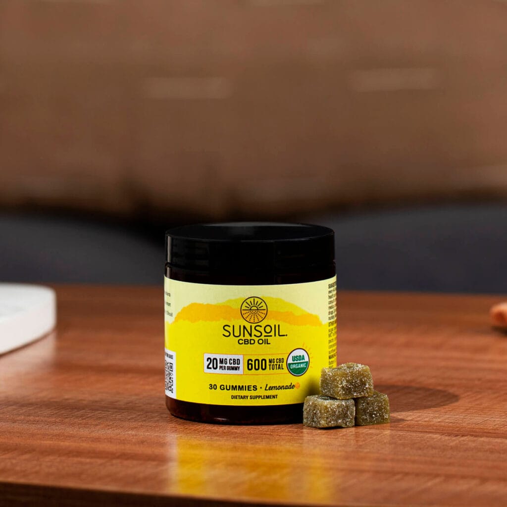 Sunsoil, CBD Gummies, Lemonade, Full Spectrum, 30ct, 600mg CBD - CBD.market