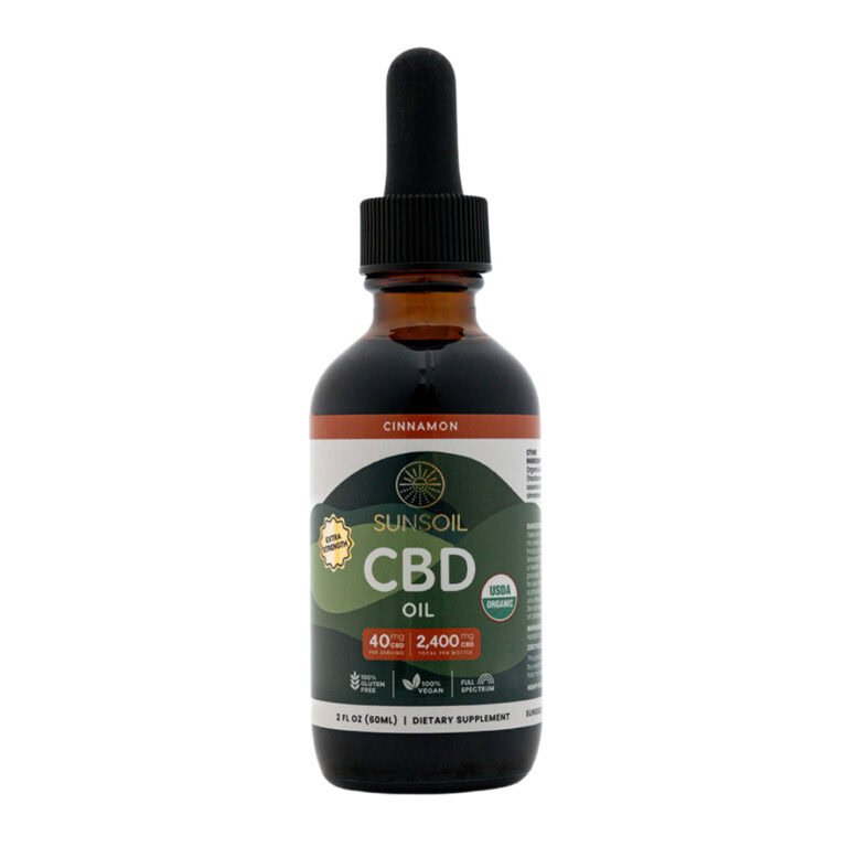 Sunsoil, Extra Strength CBD Oil, Cinnamon, Full Spectrum, 2fl oz ...