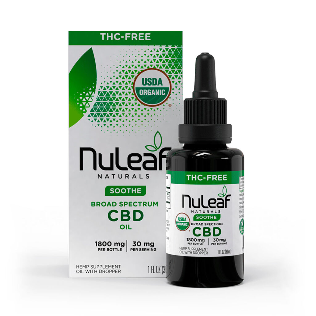 NuLeaf Naturals, CBD Oil, Broad Spectrum THC-Free, 1fl oz, 1800mg CBD ...