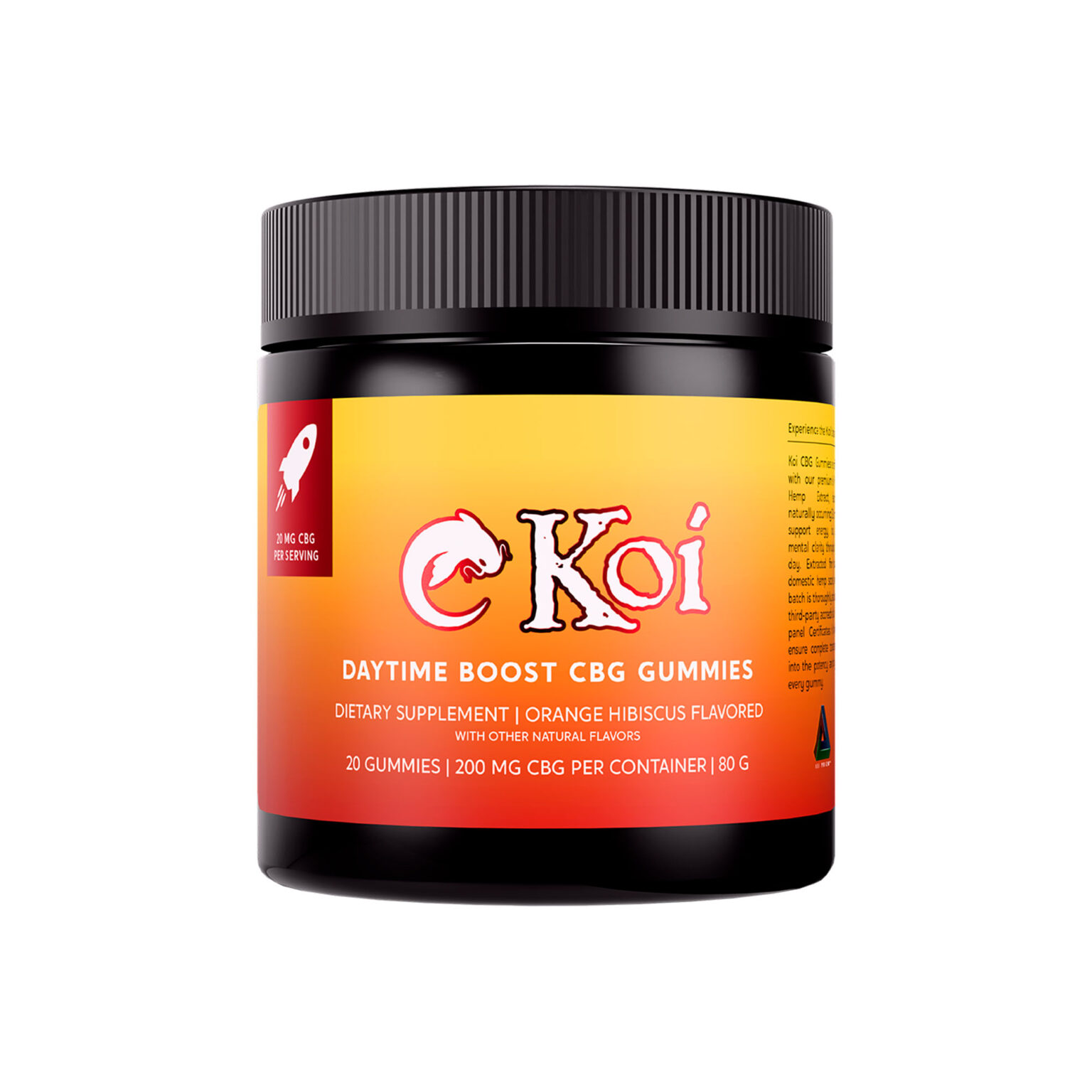 Koi CBD, Daytime Boost CBG Gummies, Orange Hibiscus, Broad Spectrum THC ...